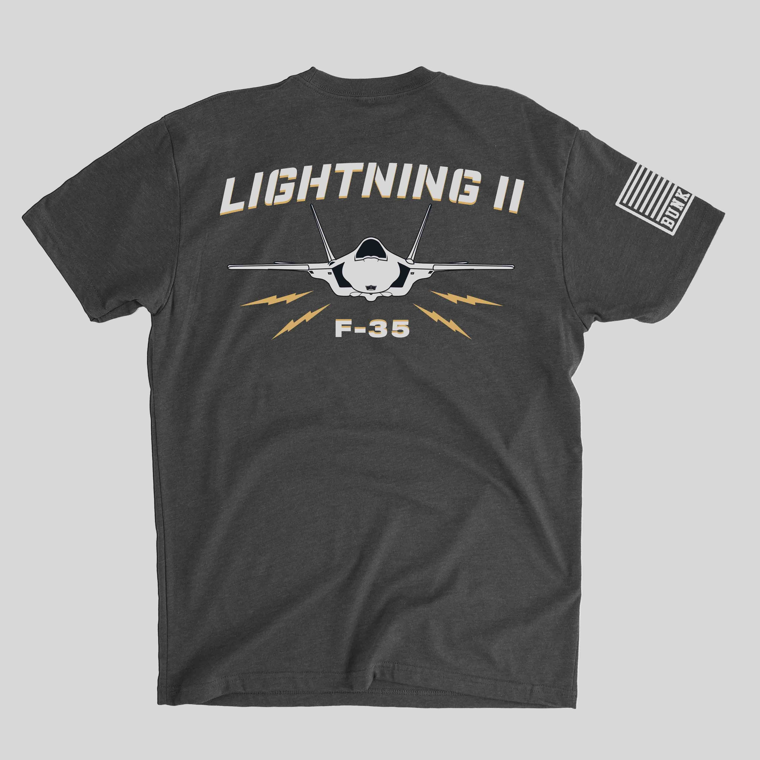 F-35 Lightning II T-Shirt - Military Aviation Shirts - BUNKER 27
