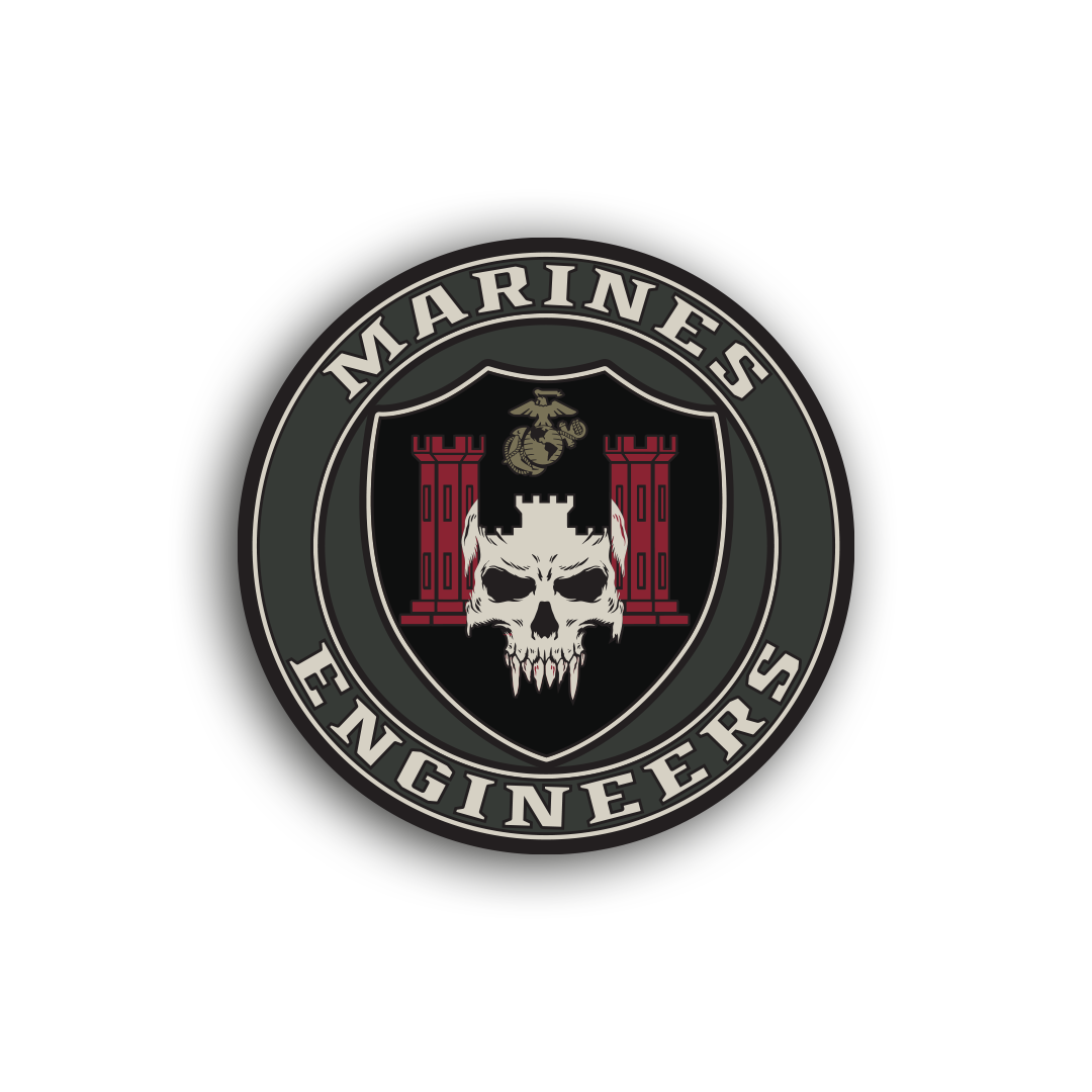 Usmc Skull Skull Army Aufkleber 18 X 18 Cm